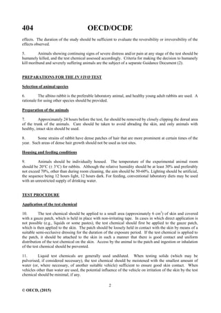 OECD 404 DI.pdf for the dermal irritation | PDF
