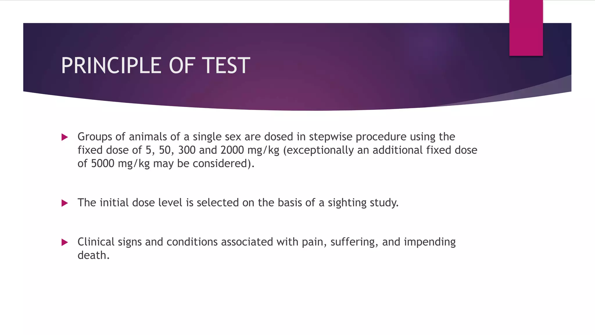 OECD Guideline 420: Acute oral Toxicity - Fixed Dose Procedure | PPTX