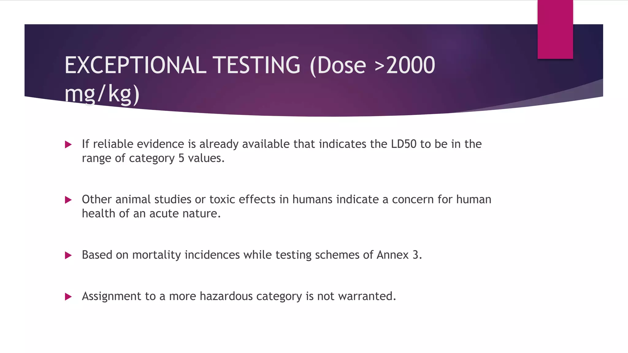 OECD Guideline 420: Acute oral Toxicity - Fixed Dose Procedure | PPTX