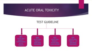 OECD Guideline 420: Acute oral Toxicity - Fixed Dose Procedure | PPTX