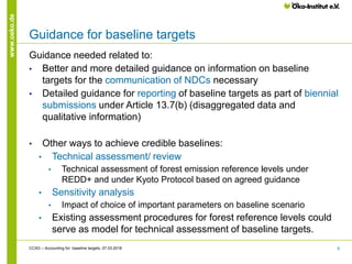 Accounting for baseline targets - OECD CCXG Global Forum on the ...