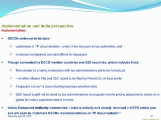 B E P S Action Plan - released by OECD | PPTX