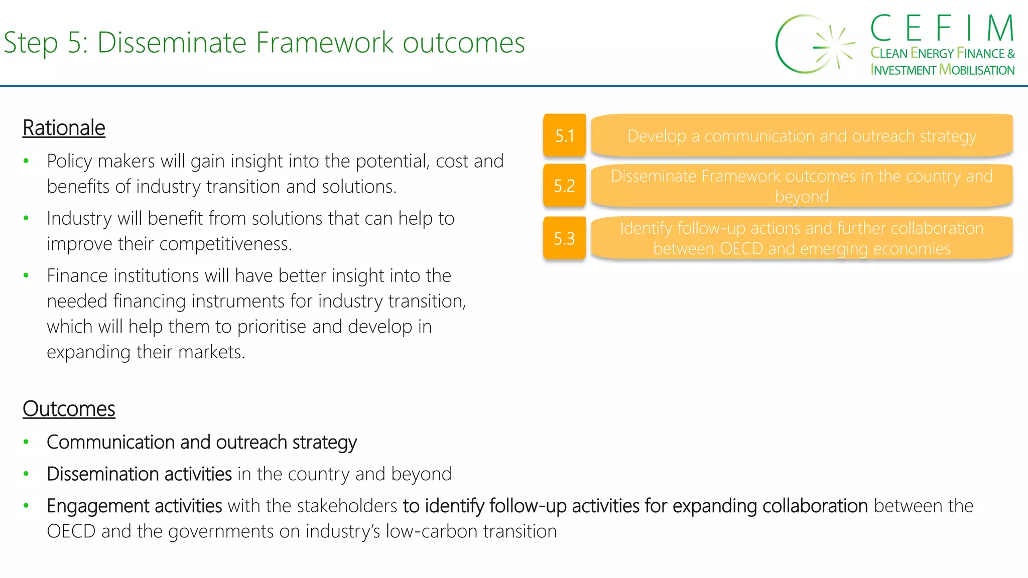 OECD CEFIM Framework presentation - Deger Saygin, OECD | PDF