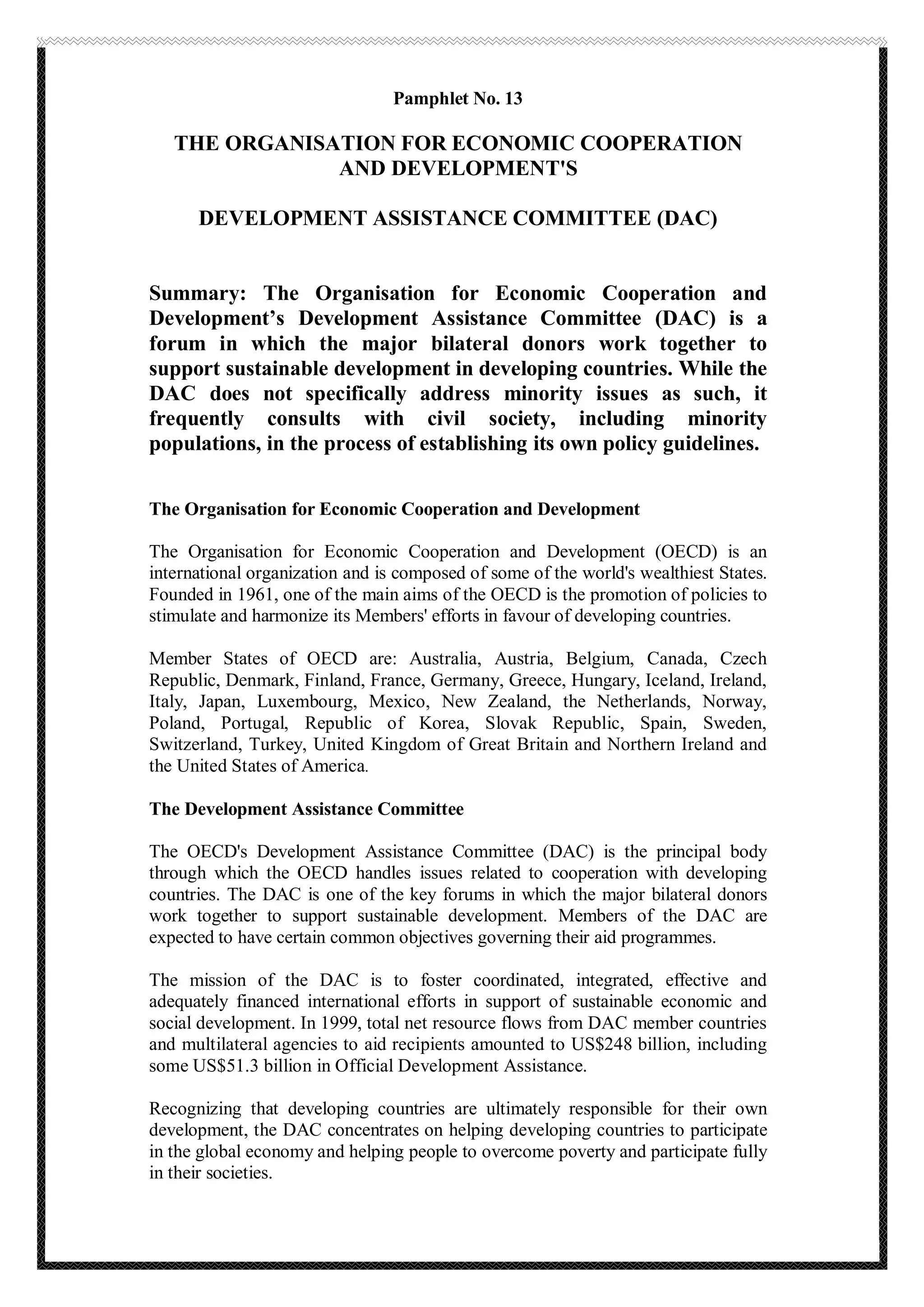 Oecd dac summary | PDF