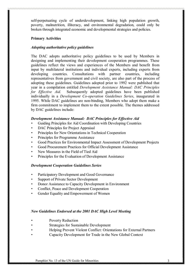 Oecd dac summary | PDF | Debated Sensitive Social Issues | Sensitive Topics