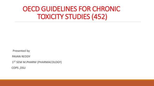 Oecd for chronic toxicity | PPTX