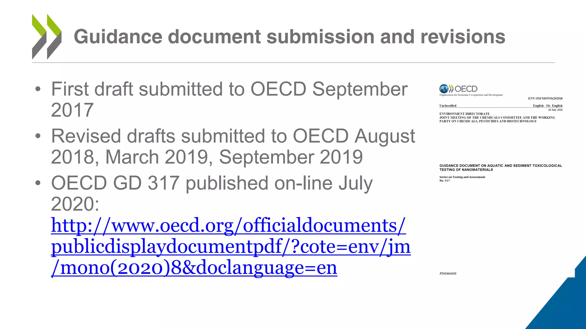 OECD guidance document no. 317 aquatic and sediment ecotoxicity testing ...