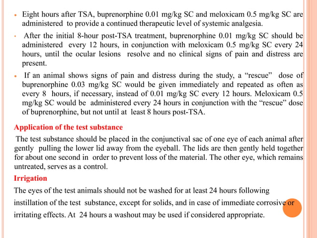 Acute eye irritation test as per OECD guidelines | PPTX