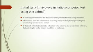 ACUTE EYE IRRITATION OECD GUIDELINE BY SEJAL AGRAWAL | PPTX
