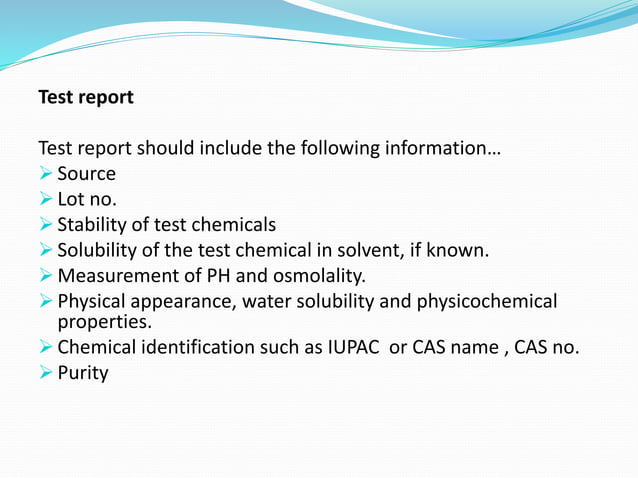 Oecd guidelines for the testing of chemicals | PPTX