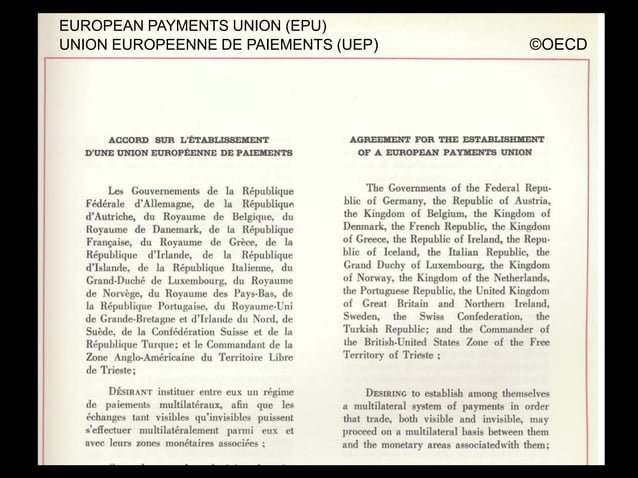 European Payments Union: OECD Historical Exhibit | PPT