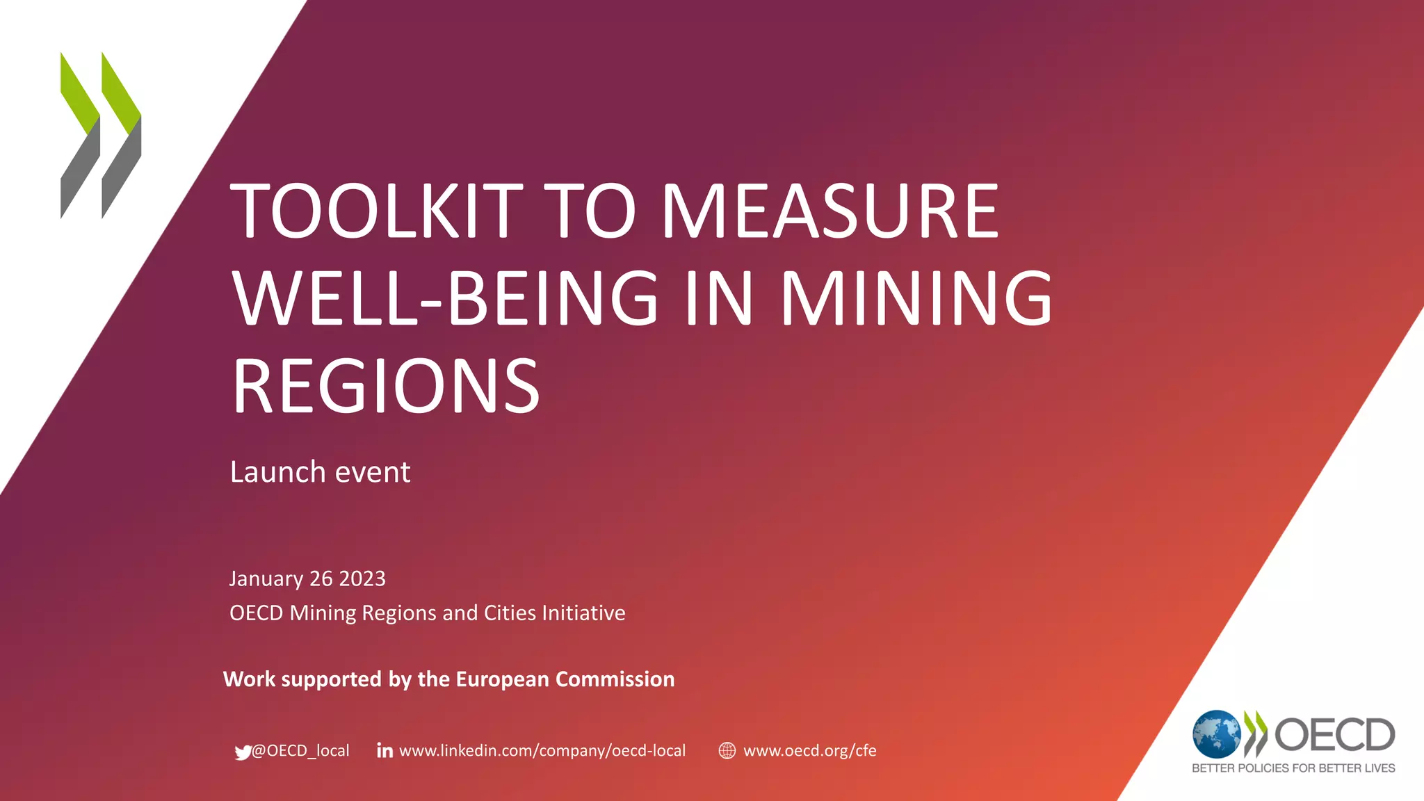 OECD Launch Toolkit to Measure Well-being in Mining regions - 26 January 2023 | PDF ...