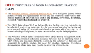 OECD PRINCIPLES OF GLP PPT : The Organisation for Economic Co-operation ...