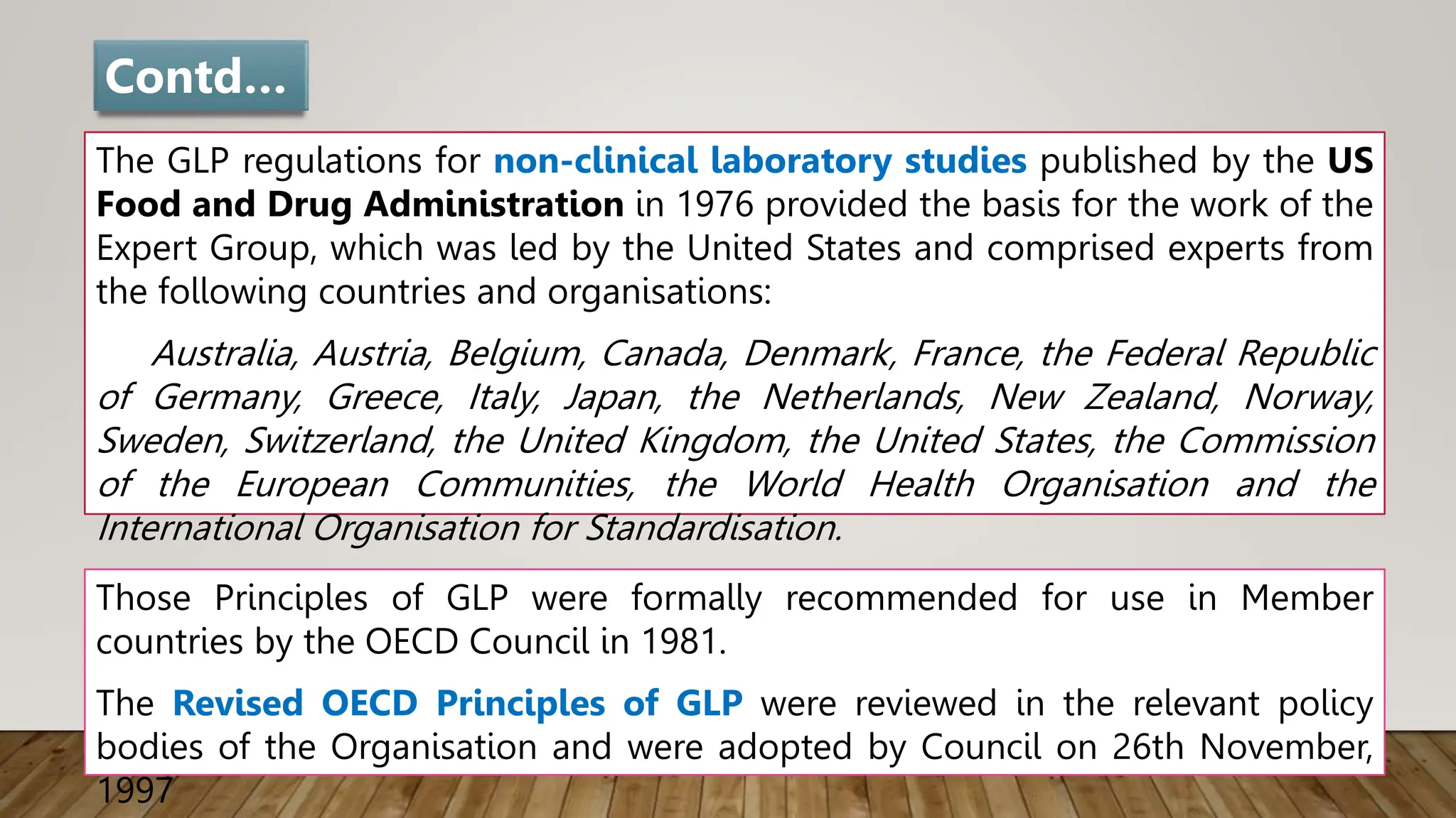 OECD Principle Of Good Laboratory Practice (GLP).pptx | Pharmaceutical Industry | Industries