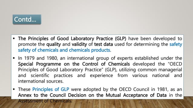 OECD Principle Of Good Laboratory Practice (GLP).pptx | Pharmaceutical ...