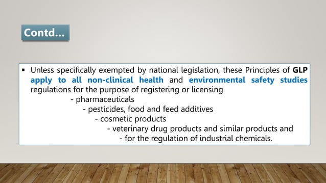 OECD Principle Of Good Laboratory Practice (GLP).pptx | Pharmaceutical ...