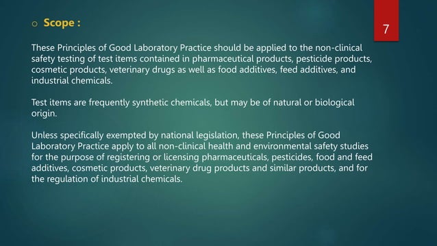 OECD Principle of GLP (1).pptx | Chemistry | Science