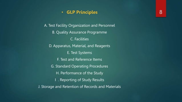 OECD Principle of GLP (1).pptx | Chemistry | Science