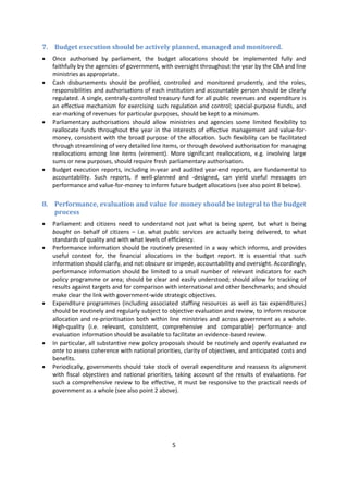 10 Principles of Budgetary Governance | PDF