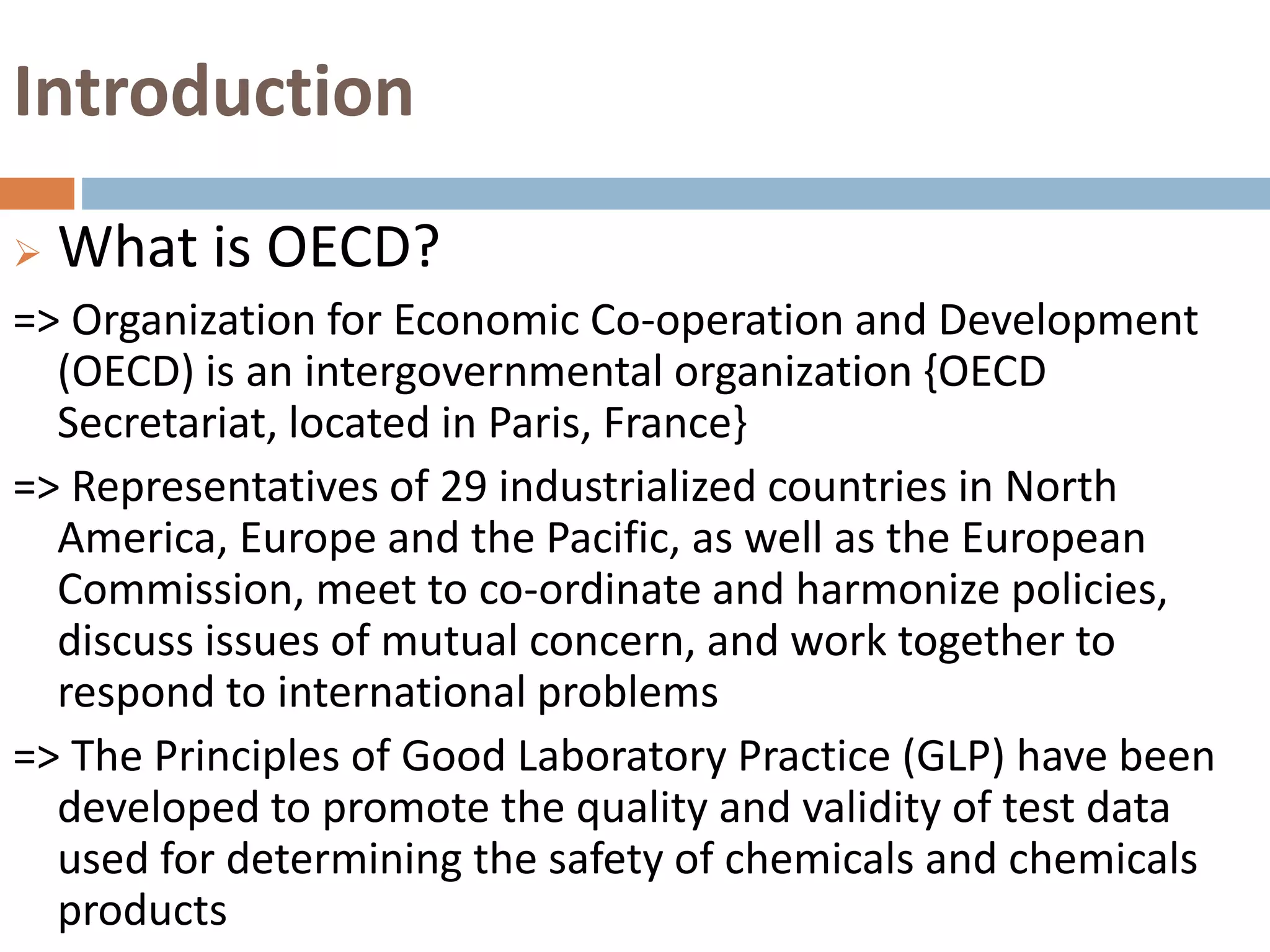 OECD principles of Good Laboratory Practice. | PPTX