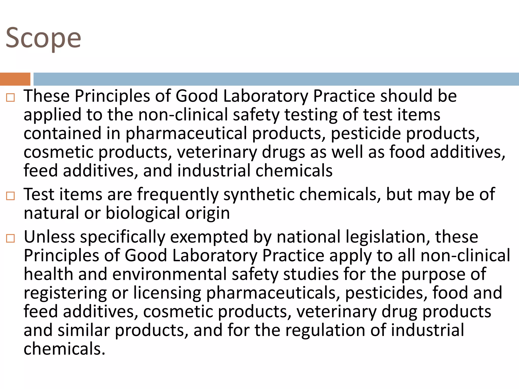 OECD principles of Good Laboratory Practice. | PPTX