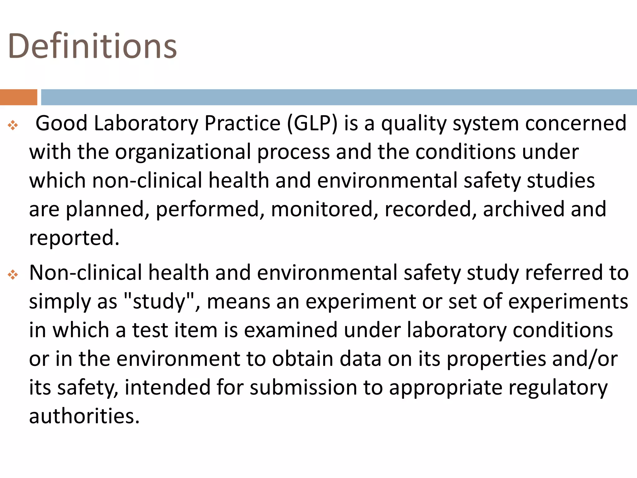 OECD principles of Good Laboratory Practice. | PPTX