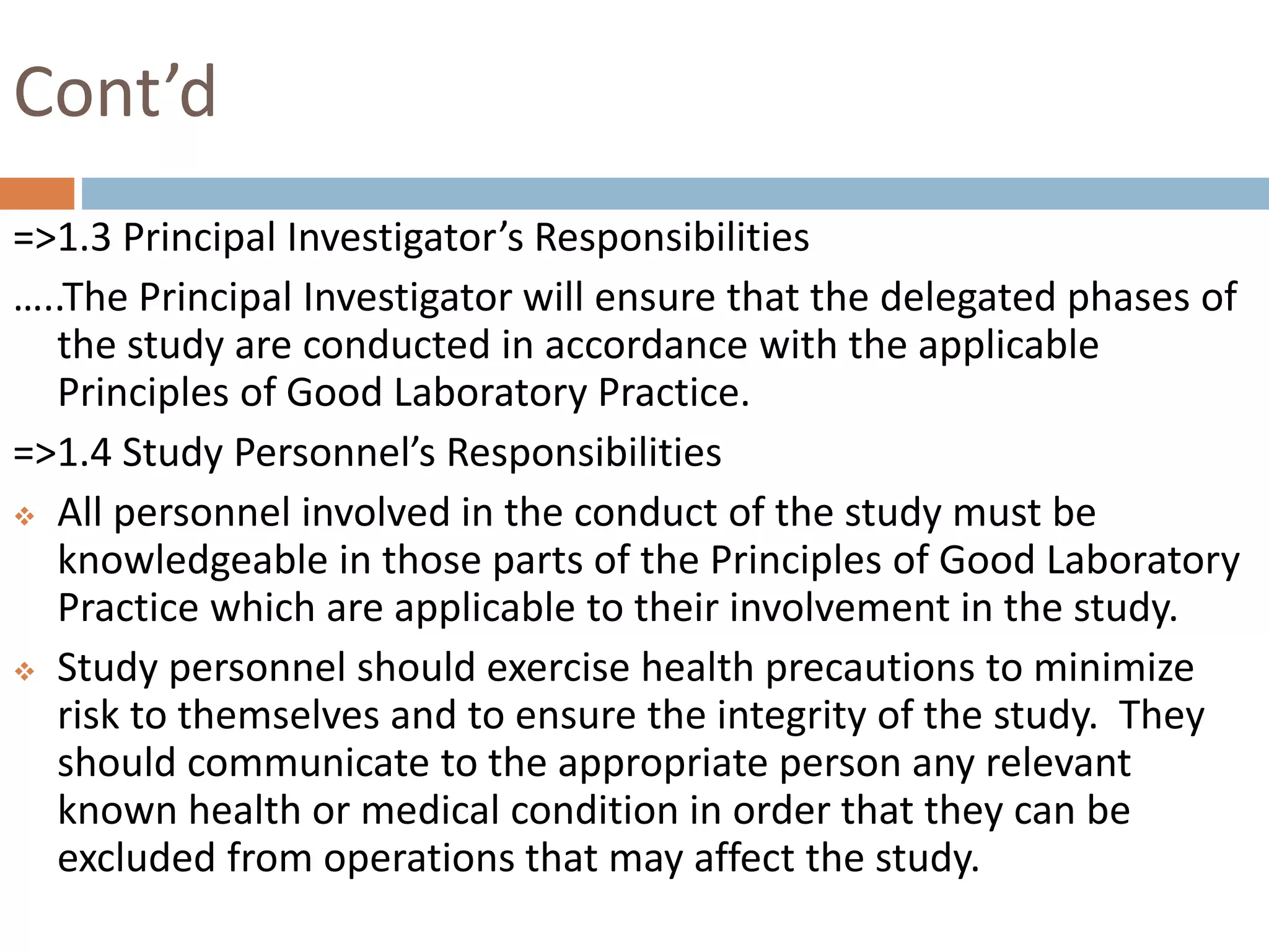 OECD principles of Good Laboratory Practice. | PPTX
