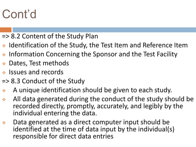OECD principles of Good Laboratory Practice. | PPTX | Standardized ...
