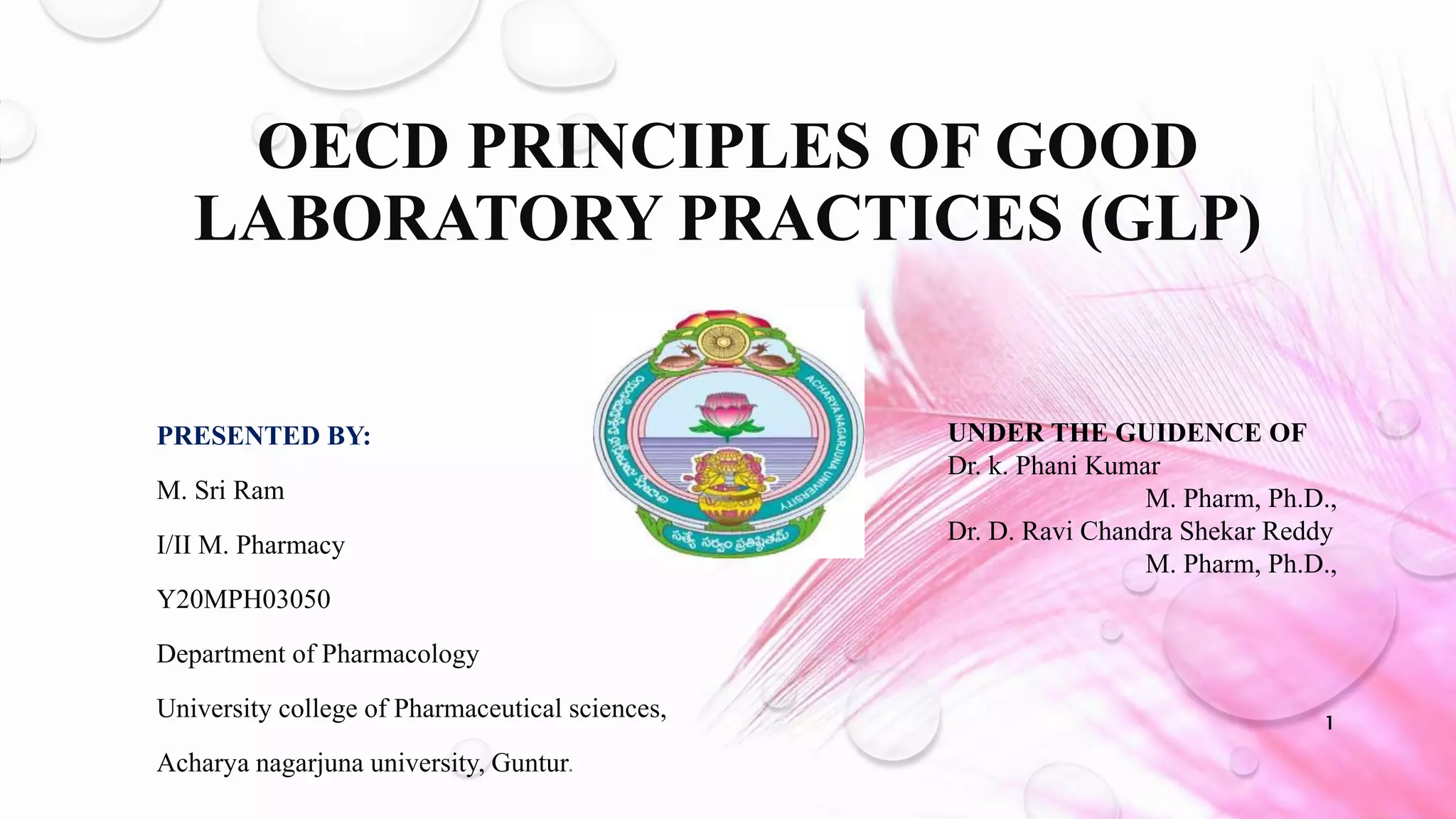 Oecd principles of good laboratory practices (glp) | PPTX | Chemistry | Science