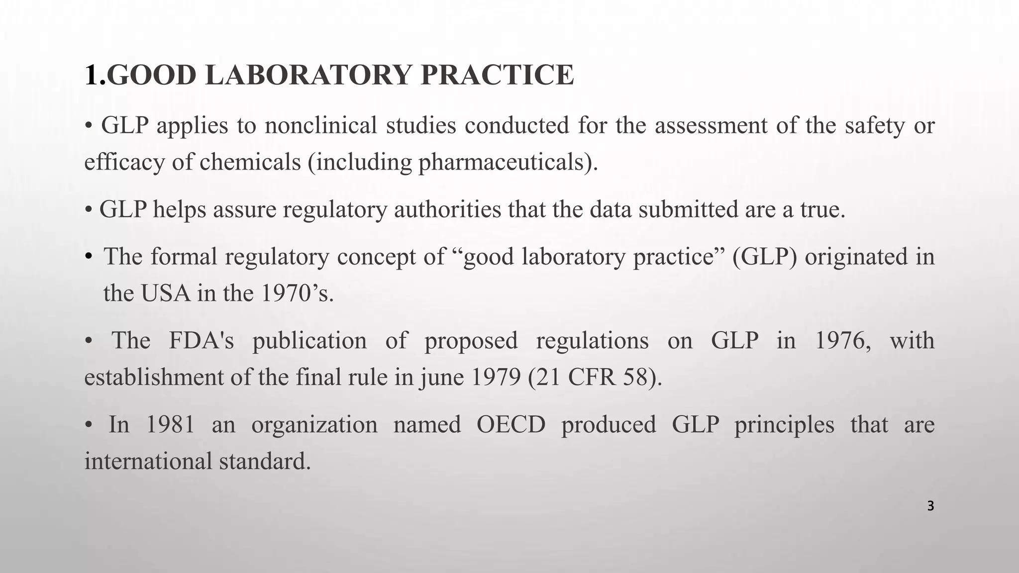 Oecd principles of good laboratory practices (glp) | PPTX