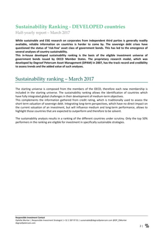 Degroof Petercam sustainable OECD country ranking | PDF