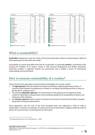 Degroof Petercam sustainable OECD country ranking | PDF