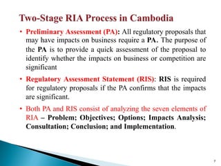 Regulatory Impact Assessment (RIA) Experiences in Cambodia - Yim Nolson | PDF