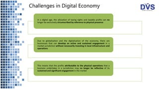 Oecd's recommendation to address tax challenges of digital economy | PPTX