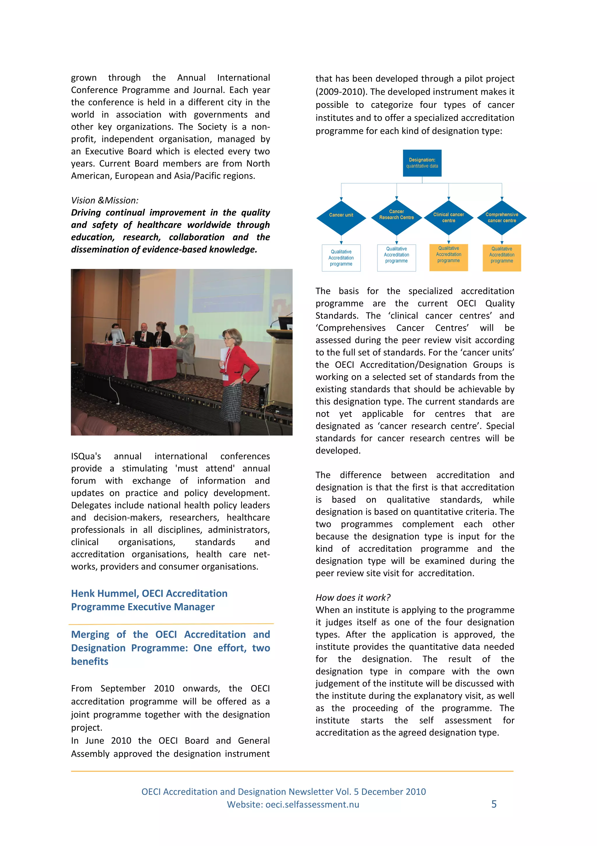 OECI accreditation and designation newsletter volume 5 | PDF