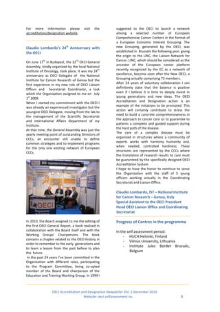 OECI accreditation and designation newsletter volume 5 | PDF