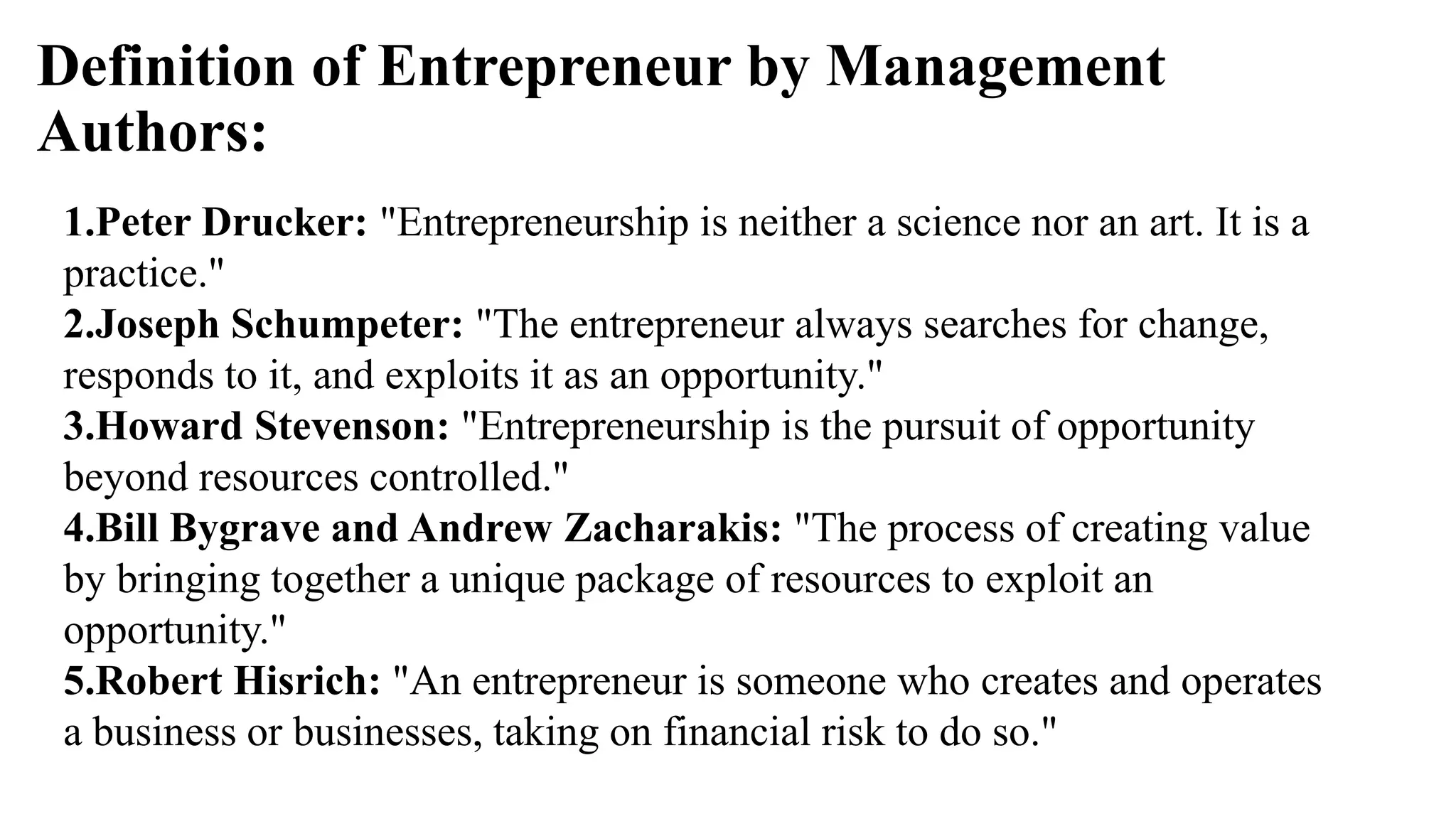Entrepreneurship Related Definition History | PPT