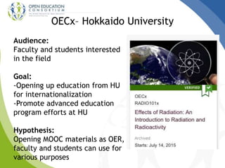 OECx: Building Openly Licensed MOOCs to Enhance Re-use, Interactivity, and Learning Data | PPTX