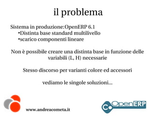 OpenERP: distinta base a dimensioni variabili | PPT