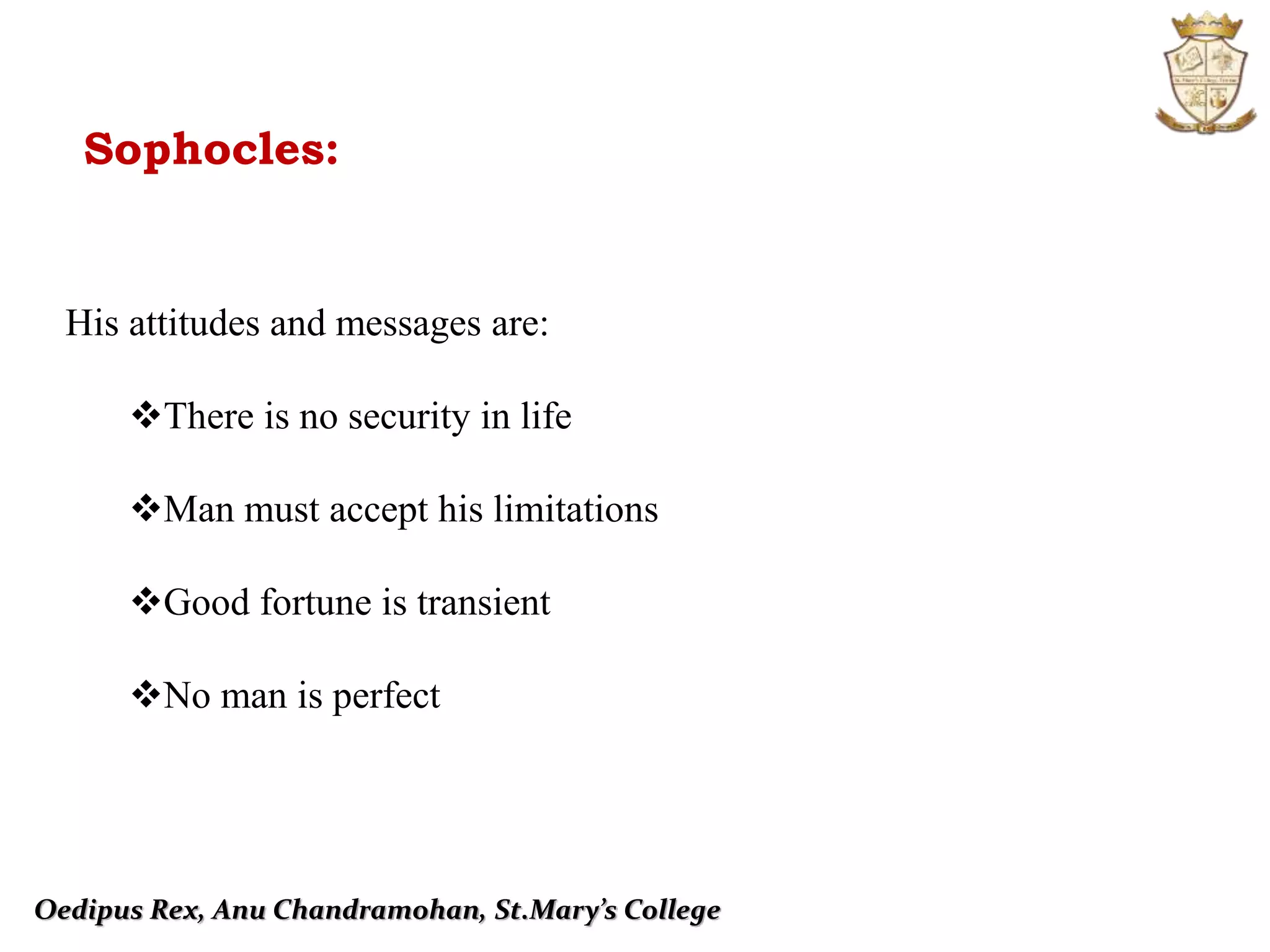 English:Oedipus Rex: Sophocles | PPT