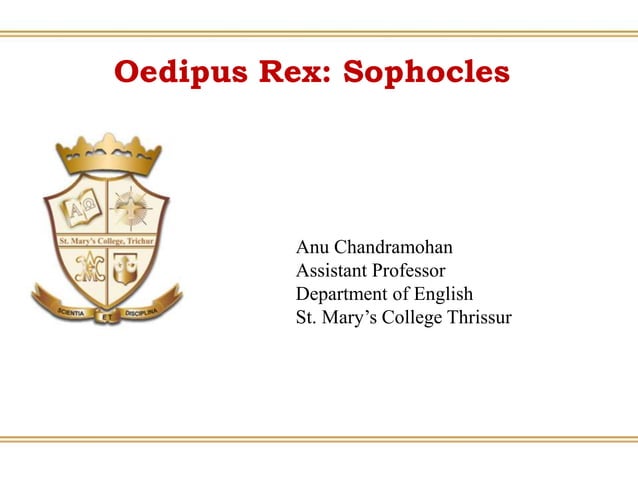 English:Oedipus Rex: Sophocles | PPT