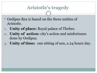Oedipus Rex the king of Athens. the Tragedy | PPT