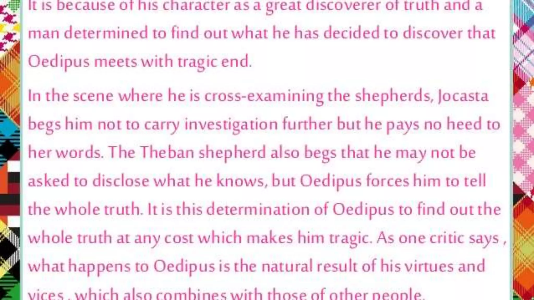 Oedipus Rex as a Tragic Hero | PPT