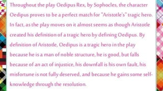 Oedipus Rex as a Tragic Hero | PPT