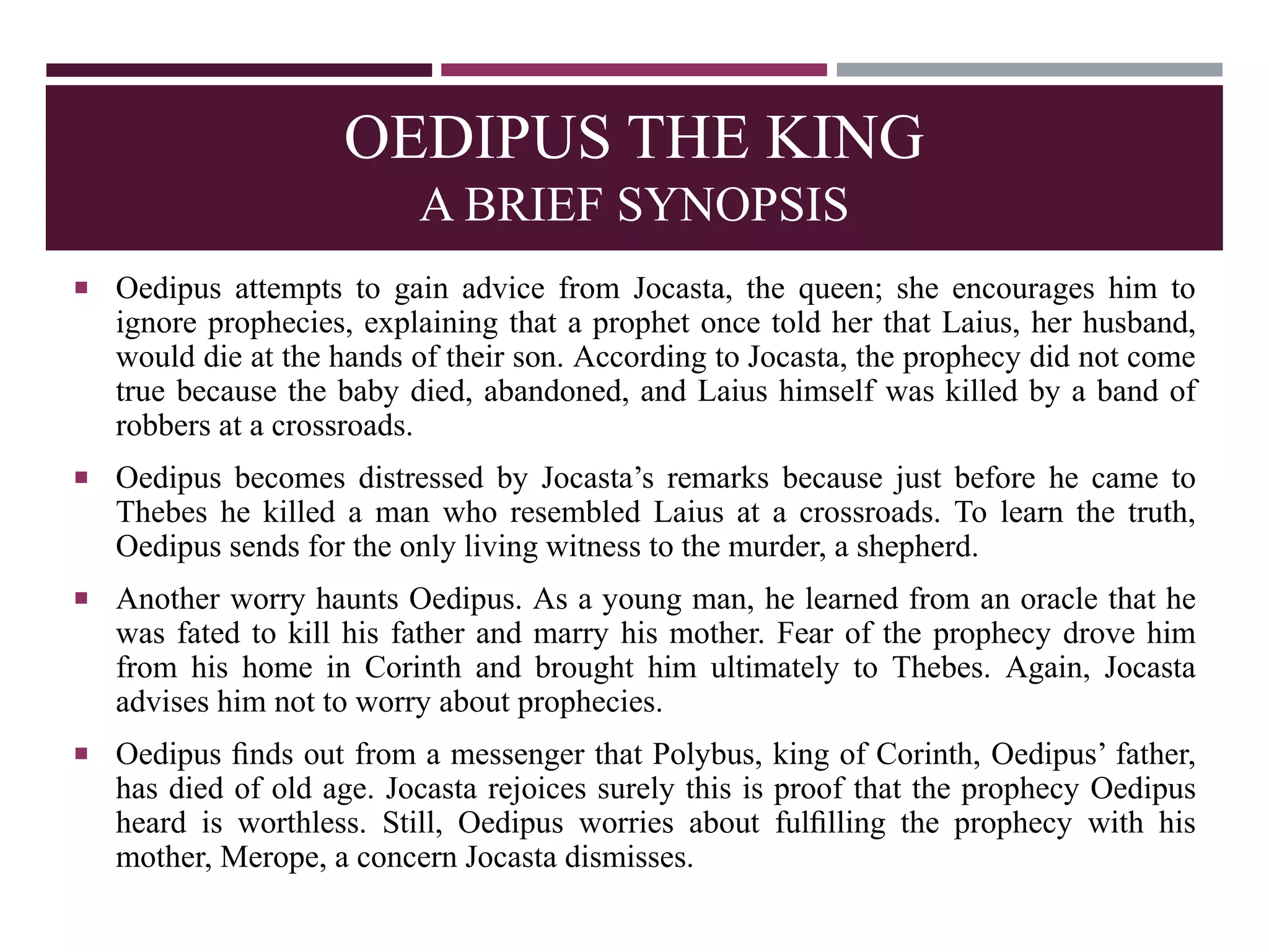 Oedipus Rex by Sophocles | PPTX