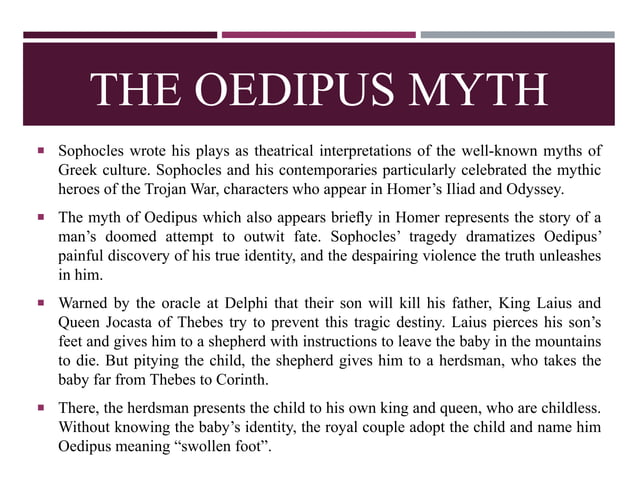 Oedipus Rex by Sophocles | PPT