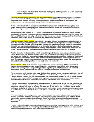 Oedipus selfless or self centered oedipus the wreck | DOCX