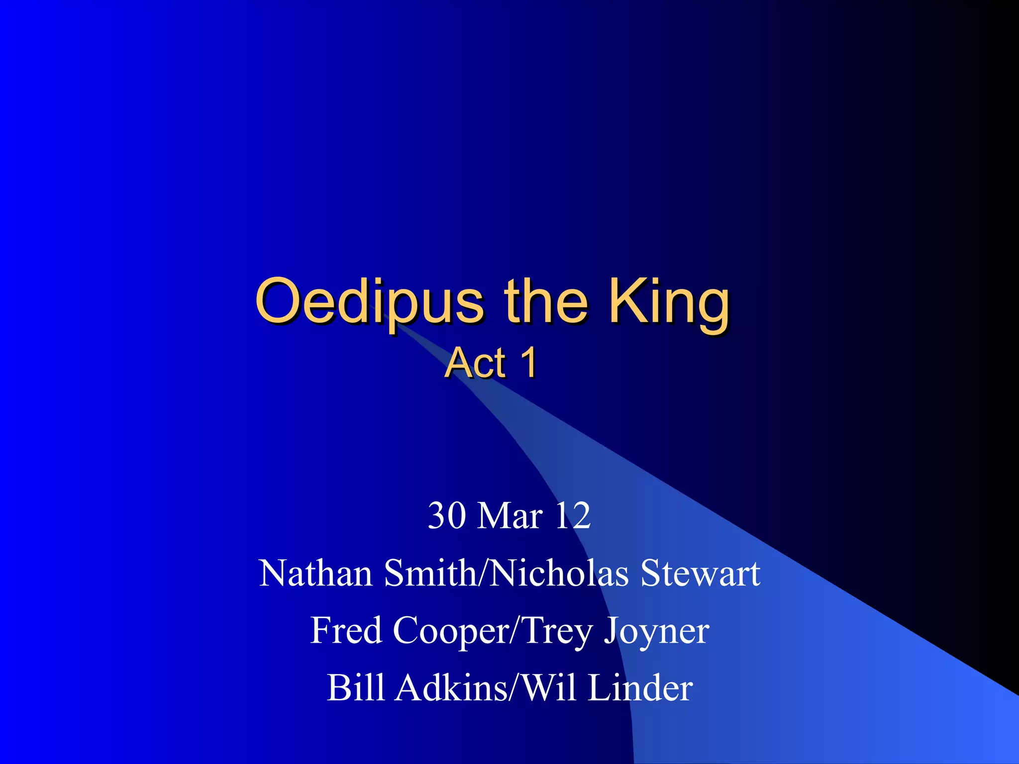 Oedipus the king | PPT