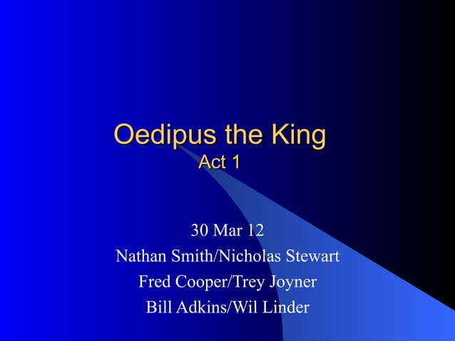 Oedipus the king | PPT