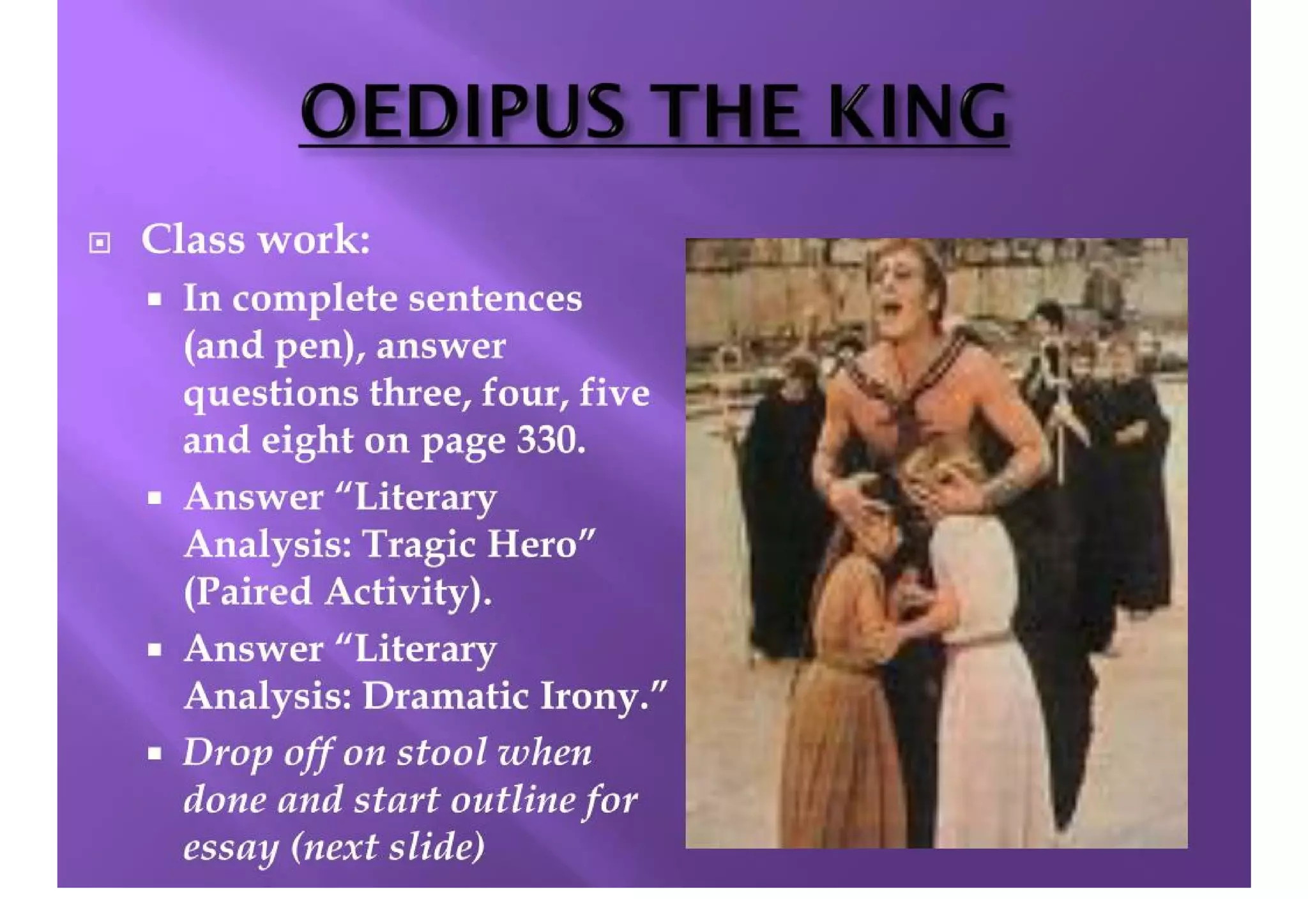 OEDIPUS THE KING ESSAY FORMAT | PDF | Theater | Fine Art